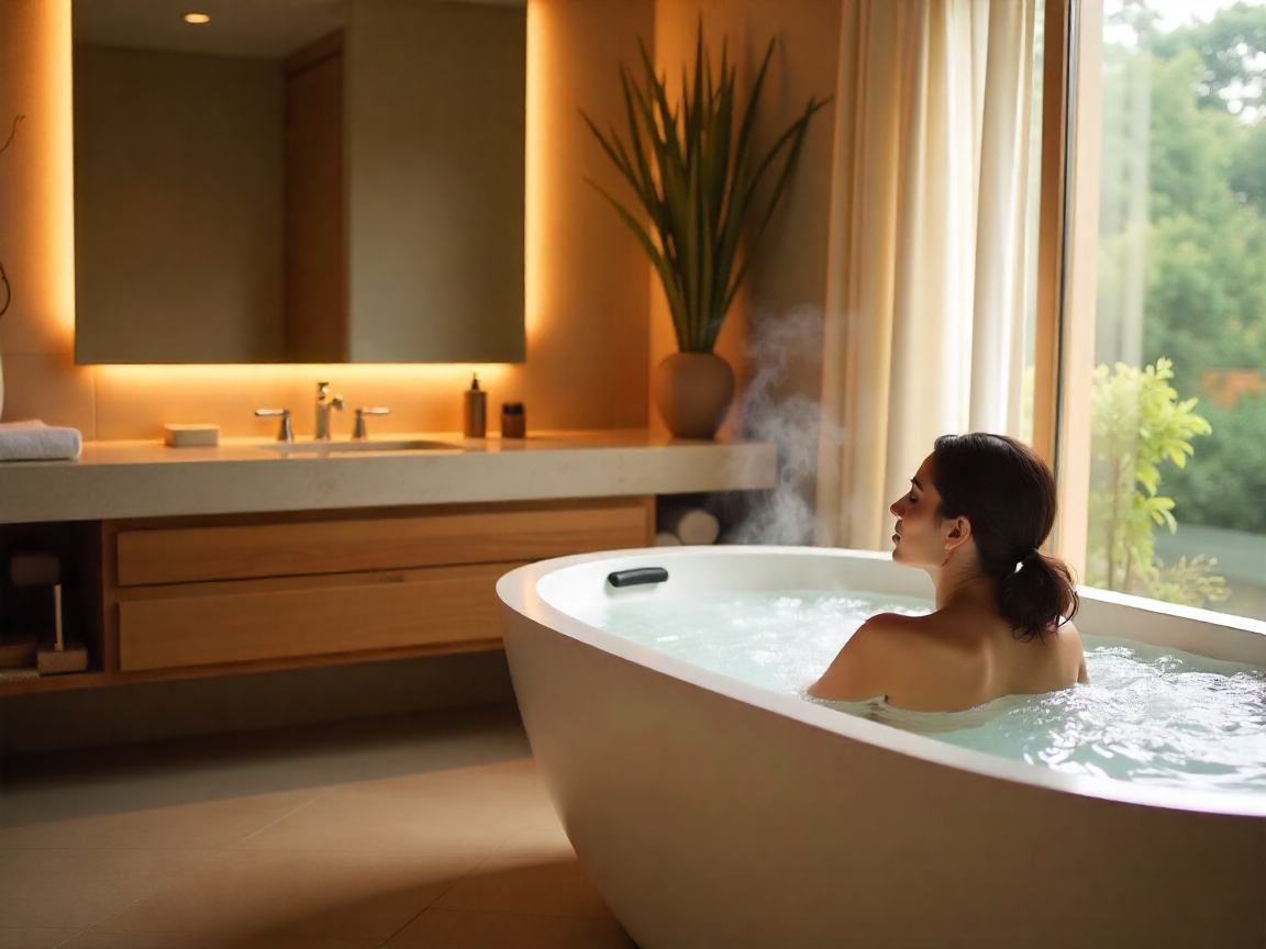 Cozy Winter Spa Bathroom Ideas: Freestanding Soaking Tub Trends 2025 ...
